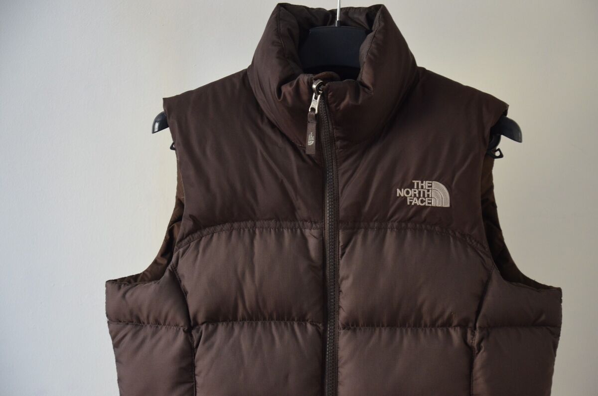 The North Face Nuptse Women's Brown Vintage Down Puffer Vest The North Face Nuptse Women's Brown Vintage Down Puffer Vest