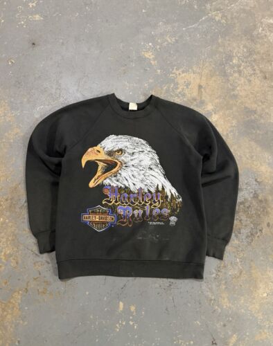 Vintage sweatshirt-harley davidson eagle - Gem Vintage sweatshirt-harley davidson eagle - Gem