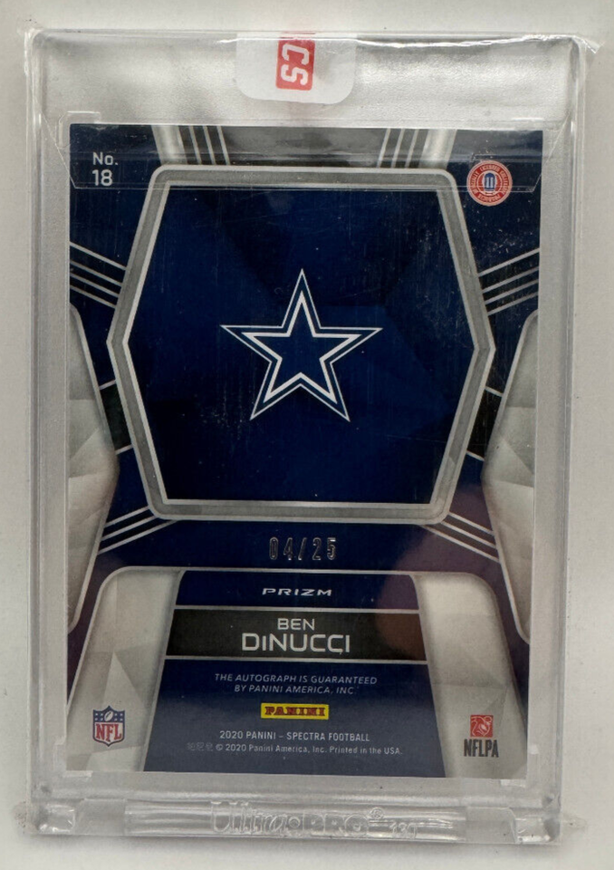 2020 Panini Spectra Ben DInucci 4/25 RC Auto Pink Neon Rookie Sealed ...