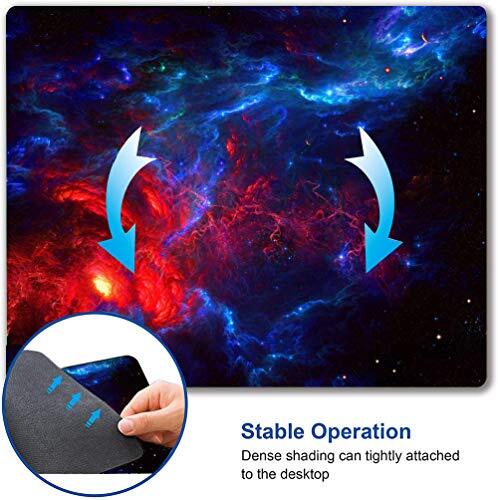 Mouse Pad, Red and Blue Nebula Mouse Pad, Mouse Mat Galaxy Stars Light ...