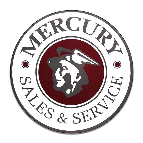 Mercury Sales and Service Company Vintage Style Round MDF Wood Sign | eBay