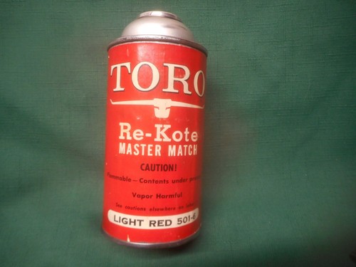Pre 1963 Vintage TORO Re-Kote Master Match Spray Paint Can ~ Full Lt ...