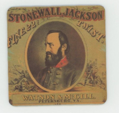 Stonewall Jackson COASTER - Cigar Label Print Fine 22 Twist ...