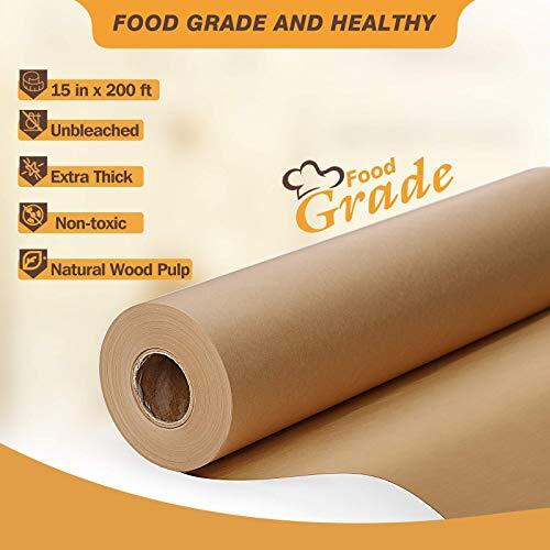 Unbleached Parchment Paper for Baking, 250 Sq.Ft, Baking Paper, 15 in x ...
