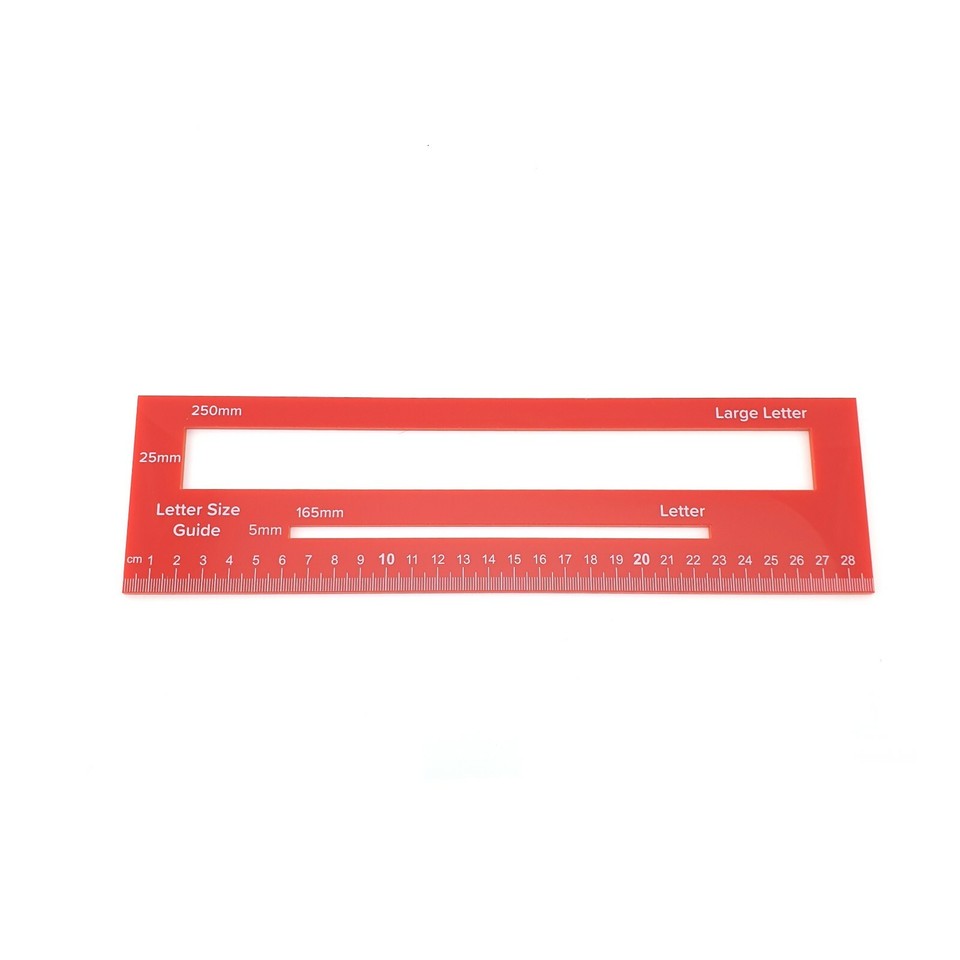Royal Mail Letter Postal Template Size Guide Postage Ruler PPI | eBay UK