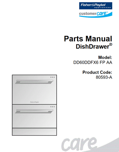 510852 GENUINE FISHER & PAYKEL DISHDRAWER DRAIN HOSE KIT SUITS DS605 ...