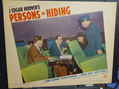 Lobby Card 1939 PERSONS IN HIDING J. Edgar Hoover W Henry Lynne Overman ...