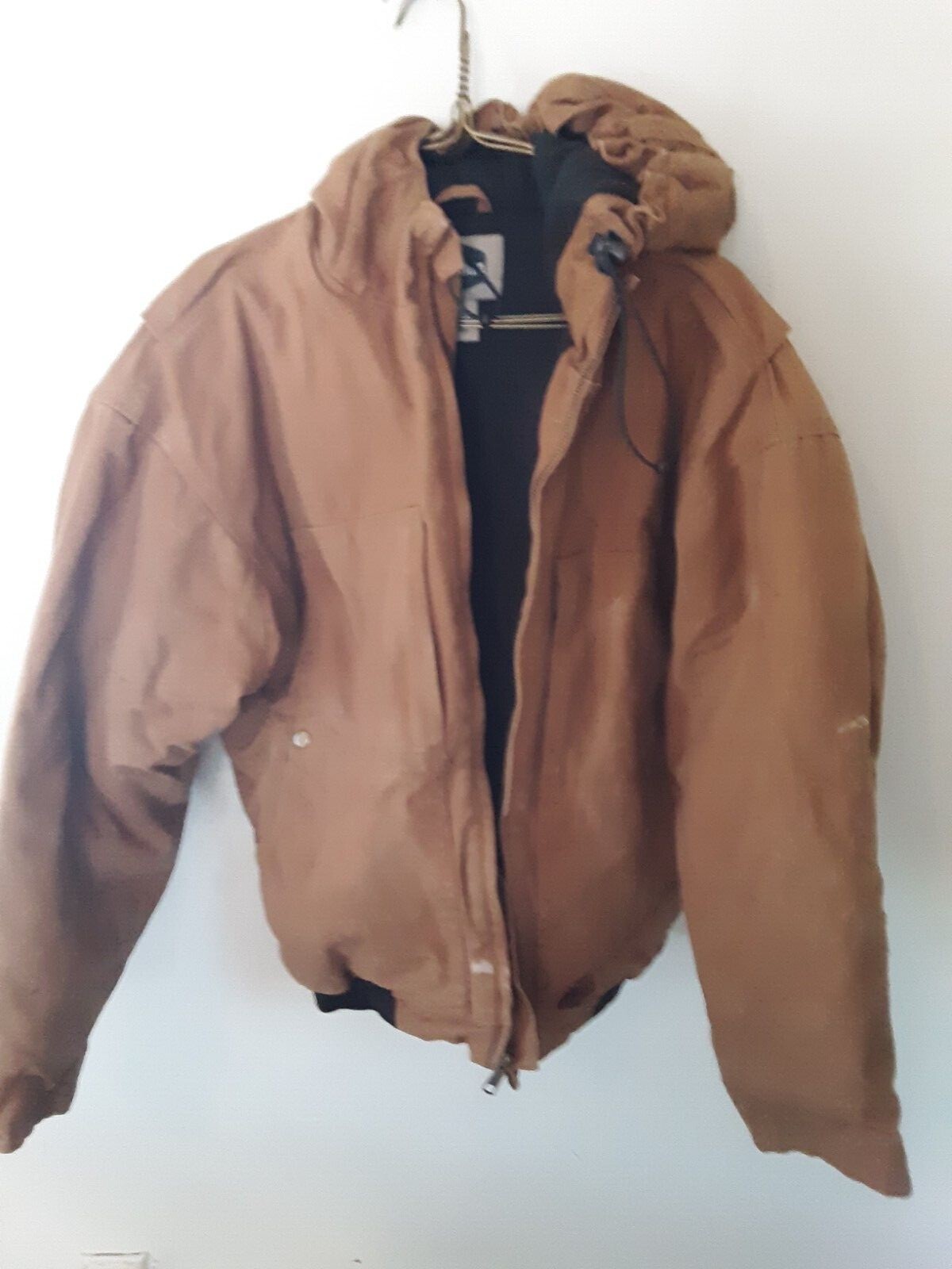 Steelguard Work Jacket Brown Used Good Condition Insulated Hoodie Small ...