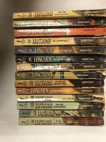 Lot Of Longarm Vintage Paperback Books. #19-22, 24-34. Tabor Evens. | eBay