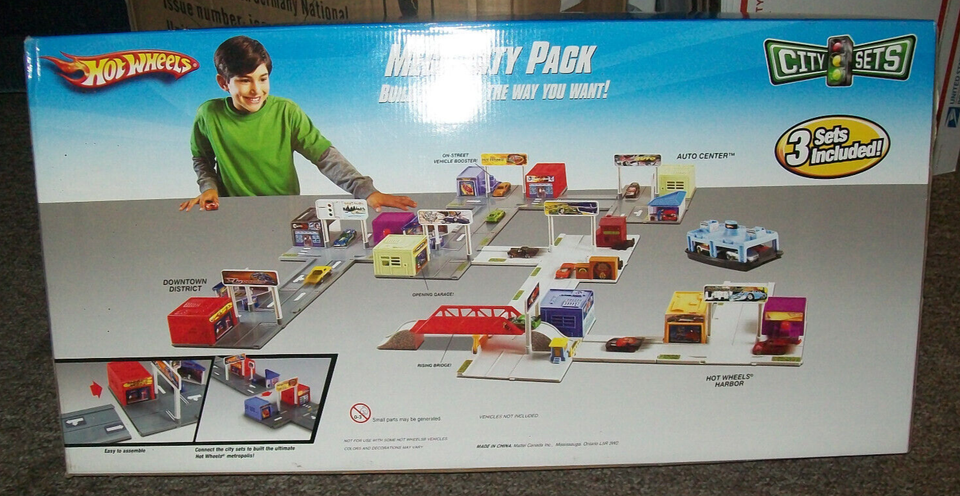 HOT WHEELS CITY SETS: MEGA CITY PACK PLAYSET NEW SEALED MATTEL WALMART ...