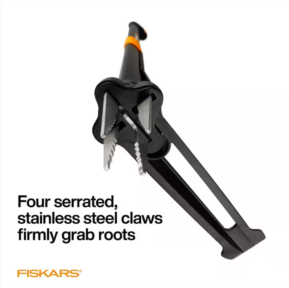 Fiskars 34in Stand up 4 Claw Garden Weeder Easy-Grip Handle | eBay