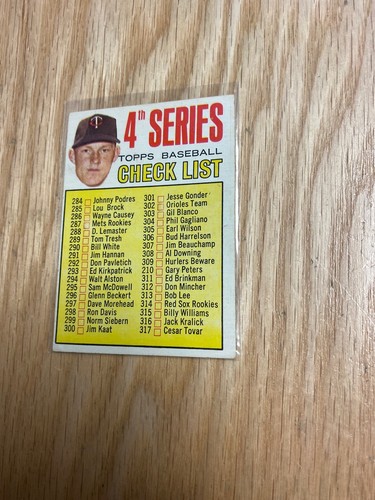 1967 Topps Baseball Checklist Card #278 | eBay