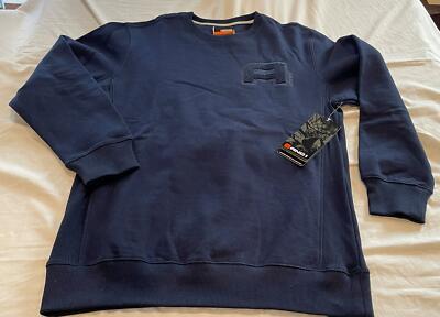 And1 Men's Cotton Blend Blue Chunky Fleece Sweater / Sweatshirt Size M ...
