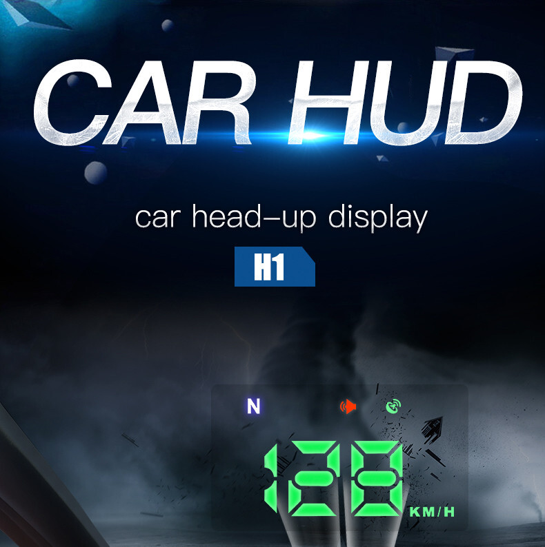 HUD Head-up Display Car GPS Speedometer MPH KM/H Overspeed Alarm Light ...