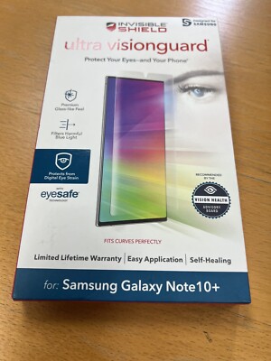 ZAGG Screen Protector Note 10 Plus InvisibleShield VisionGuard SAMSUNG ...