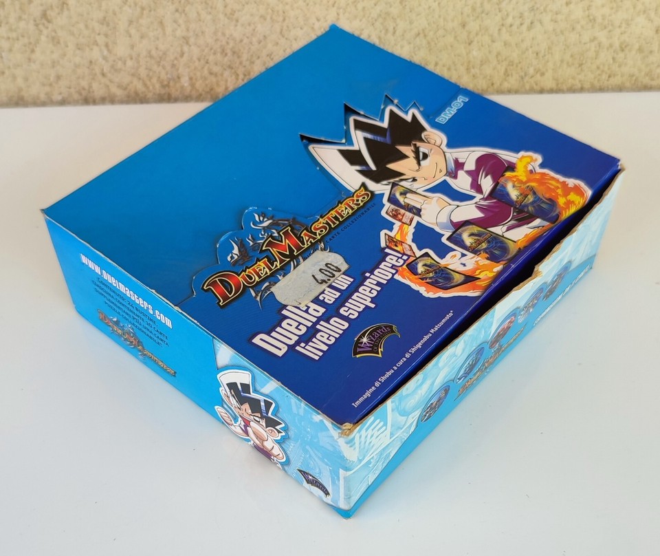 3X Booster Packs + Empty Box Duel Masters Ital Sealed Packs DM-01 Base ...