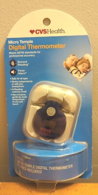 CVS Micro Temple Digital Thermometer w/ Alarm, 6 Sec. Reading | eBay