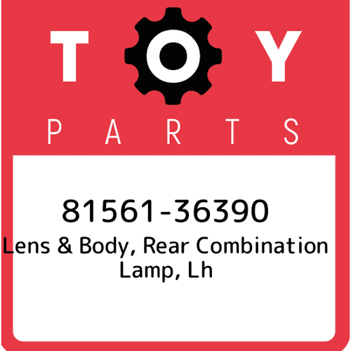 81561-36390 Toyota Lens & body, rear combination lamp, lh 8156136390 ...