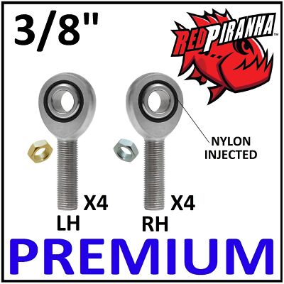 4 X LH RH MALE 3/8''-24 3/8'' BORE PREMIUM HEIM JOINT ROD END W/JAM ...