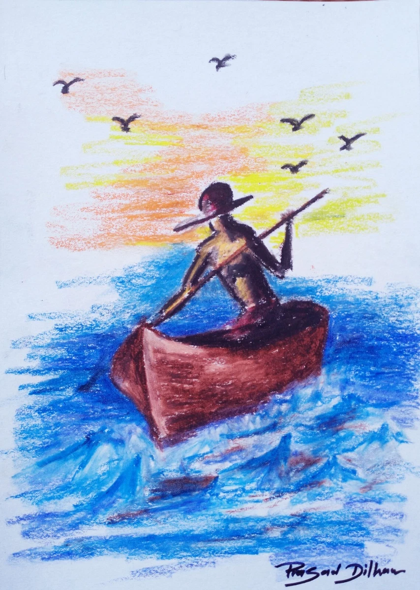 Fishing Boat Drawing Color