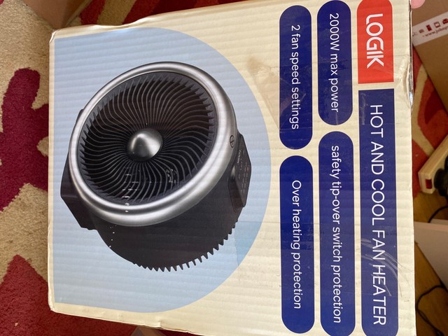 LOGIK L20TFH19 Hot and Cool Fan Heater - Black for sale online | eBay