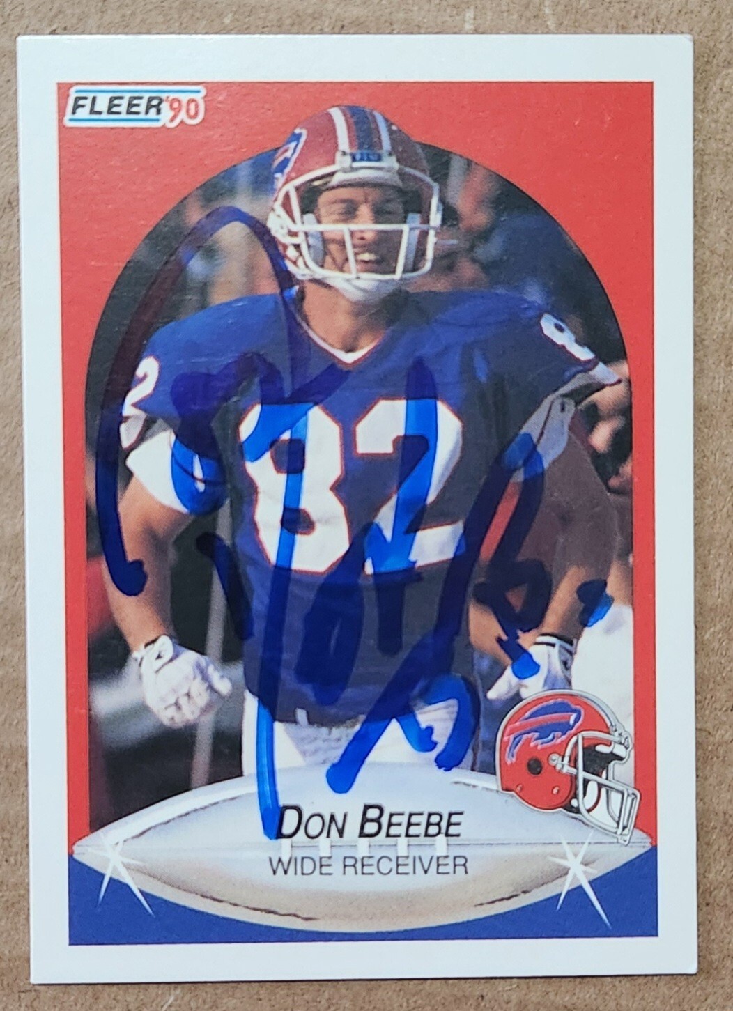 Don Beebe Buffalo Bills 1990 Fleer #110 Autographed Card | eBay