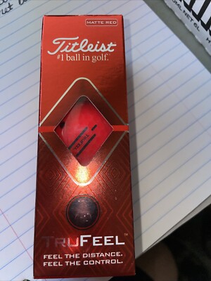 Titleist TruFeel Golf Balls Matte Red Ultra Soft Feel RED | eBay