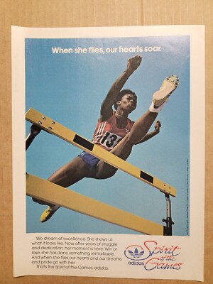 VINTAGE 1984 Print Ad Advertisement Adidas Spirit Of The Games Olympics ...