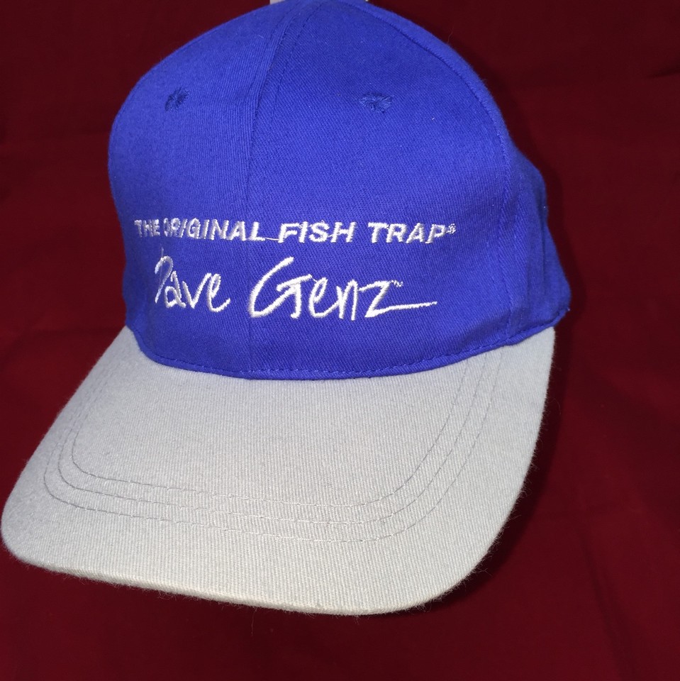 Dave Genz Ice armor Fish trap Hat Nwt Blue ice fishing walleye Clam | eBay