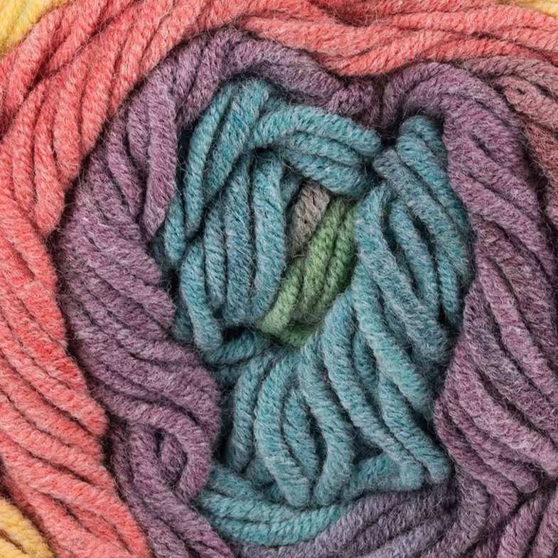 Caron Cotton Cakes Aran Knitting/Crochet Wool Yarn 100g - 49003 Calico ...