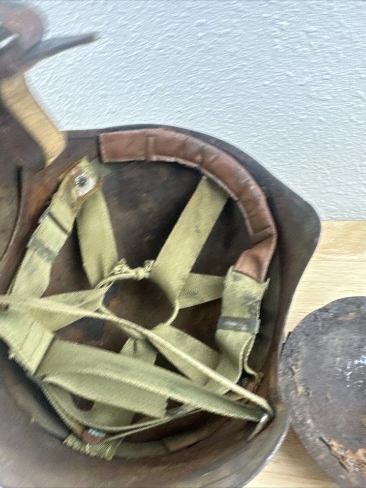 WWII World War 2 US Army Air Force BOMBER CREW M5 FLAK HELMET Flaps | eBay