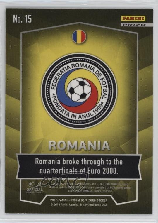 2016 Panini Prizm UEFA Euro Country Logos Silver Prizm Romania #15 | eBay