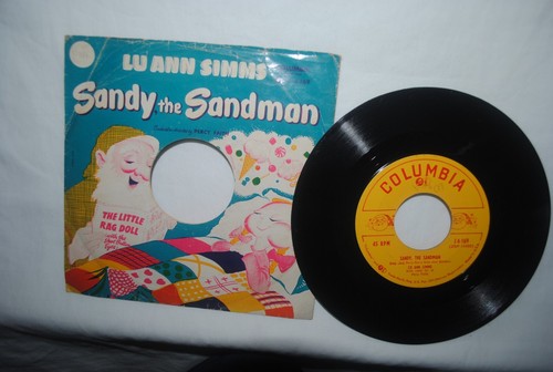 Lu Ann Simms, SANDY, THE SANDMAN , 45 rpm record, Columbia J4-169 ...