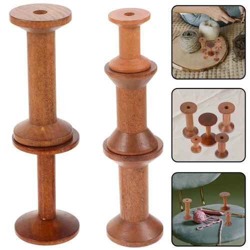5 Pcs Extra Large Spools Cotton Thread Work Wooden Empty Yarn Holder | eBay