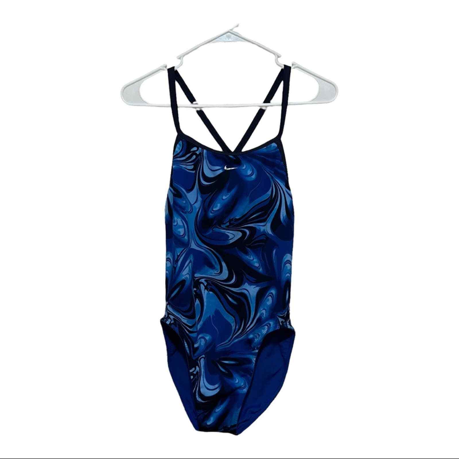 Nike Reversible One Piece Swim Swimsuit Gem