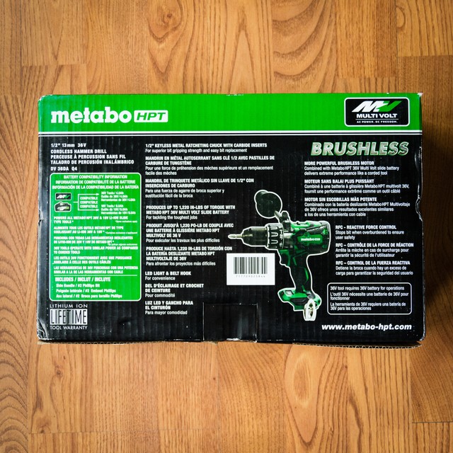 Metabo HPT Hitachi 36V Cordless Brushless Hammer Drill DV 36DA Q4 for ...