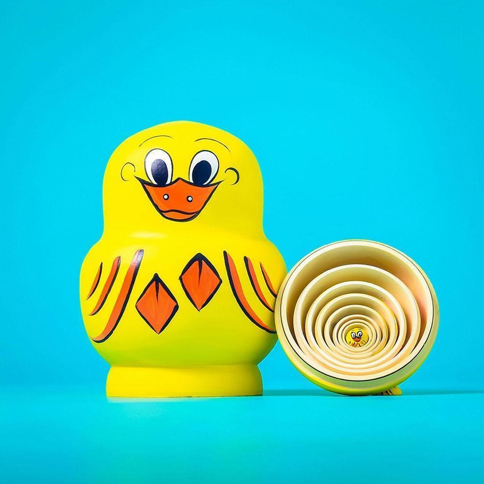 Stacked Duck, Stacked Duck Prank Wooden Duck Handmade Nesting Russian ...