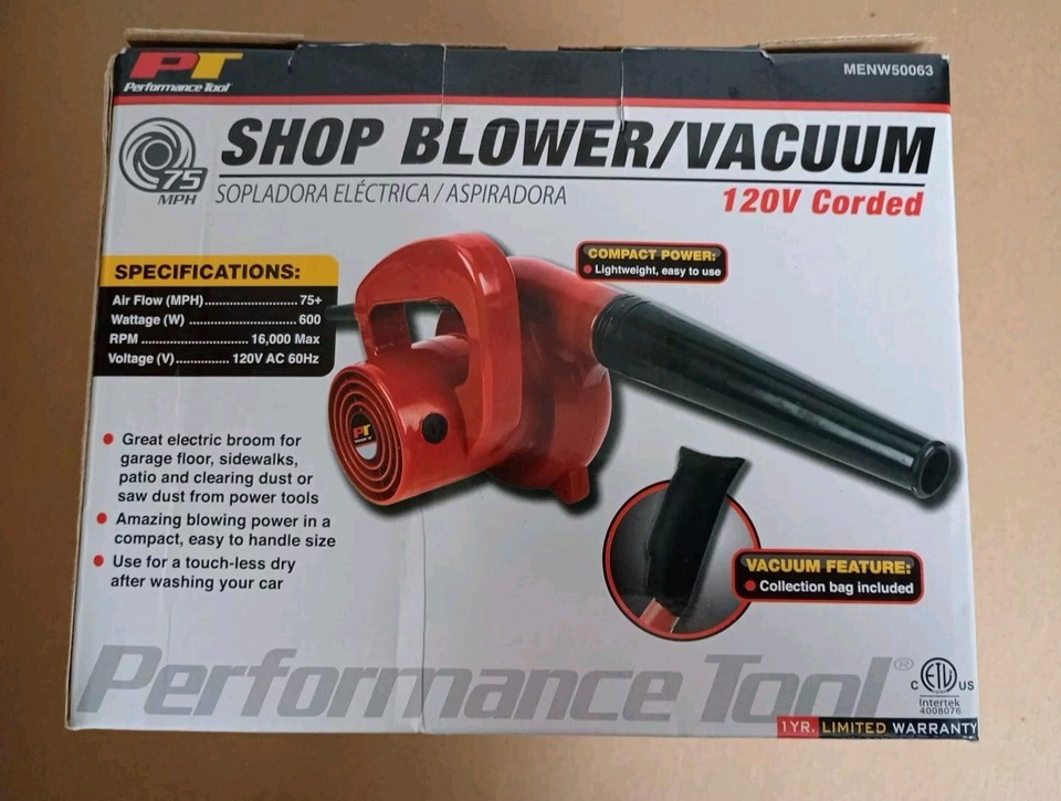 Shop Blower/Vacuum 120V Corded Performance Tools | eBay