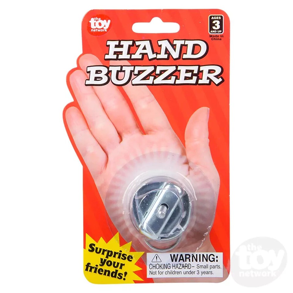 Metal Hand Joy Buzzer - Shaker Shocker Practical Joke Gag Prank Wind-Up ...