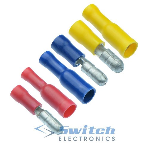 Male + Female Bullet Electrical Crimp Connector Terminal Terminals ...