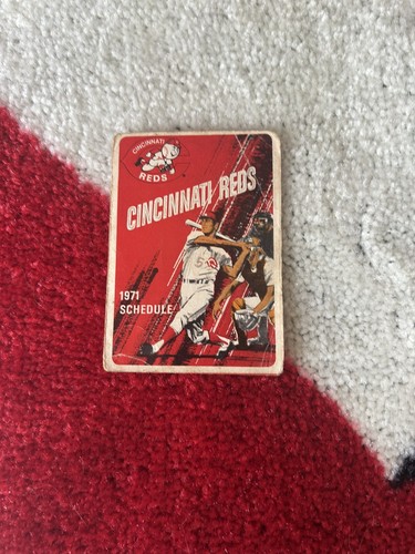 1971 MLB Cincinnati Reds Complete Baseball Schedule - Stroh's Beer | eBay