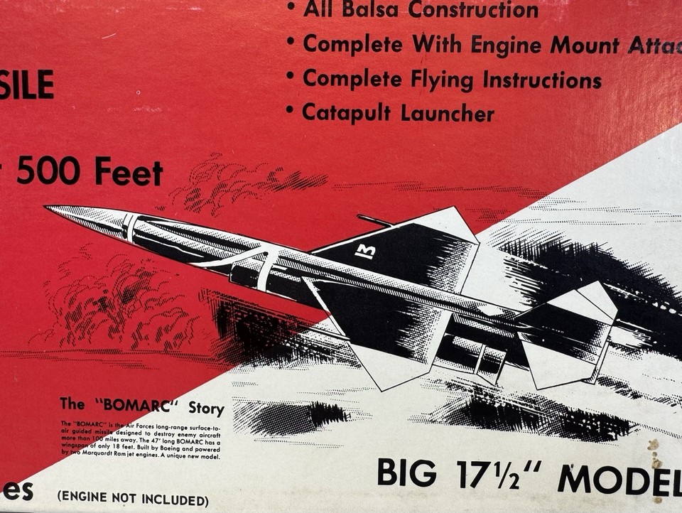 Lot of (3) Berkeley Models "Bomarc" Flying Scale Model Missile 17.5 ...