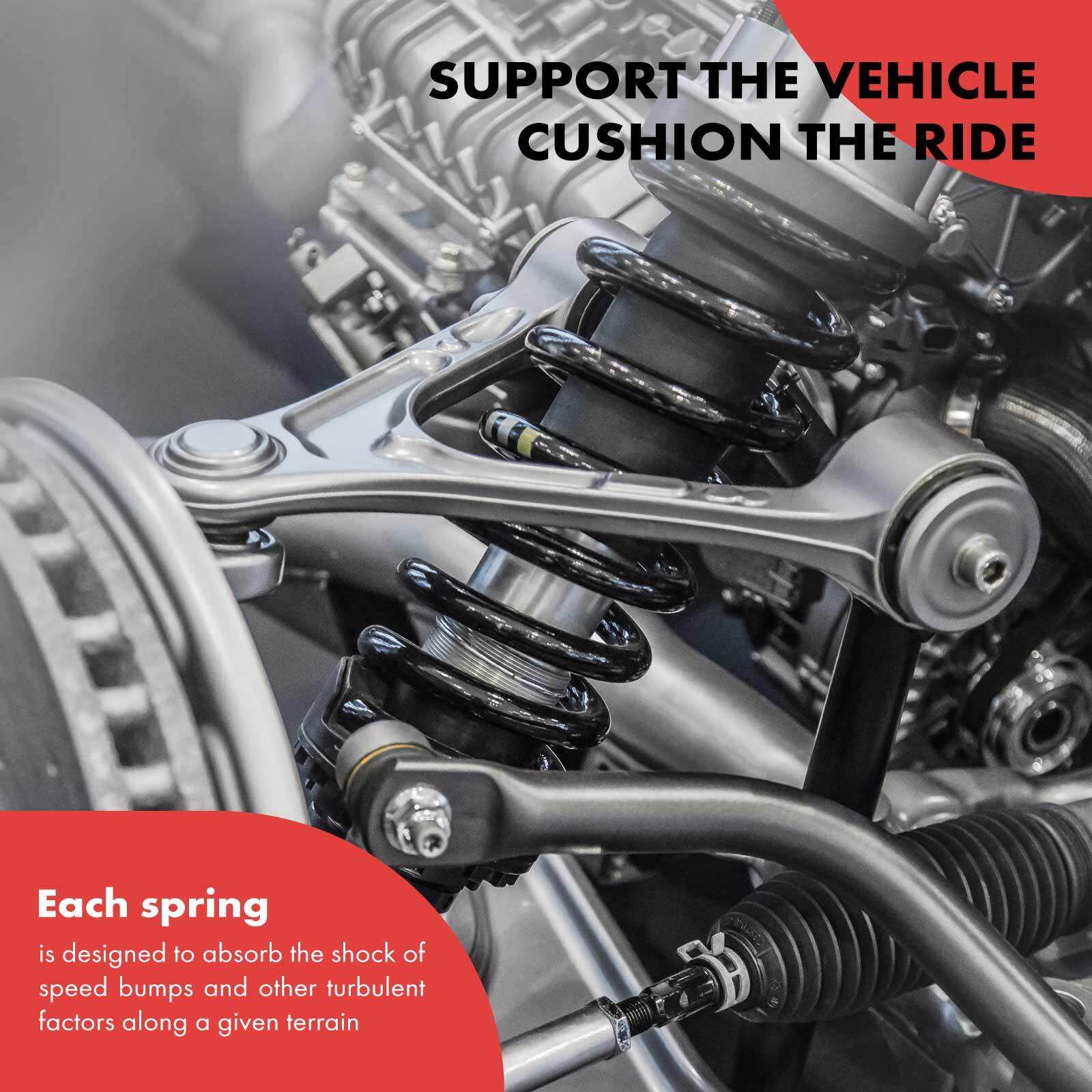 2x Rear Left & Right Coil Springs w/o Sports Suspension for Audi A4 B8 ...