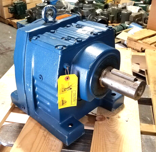 NEW SEW EURODRIVE GEAR MOTOR / R87AD3 60.35 RATIO 1 1/8" INPUT 2 1/8 ...