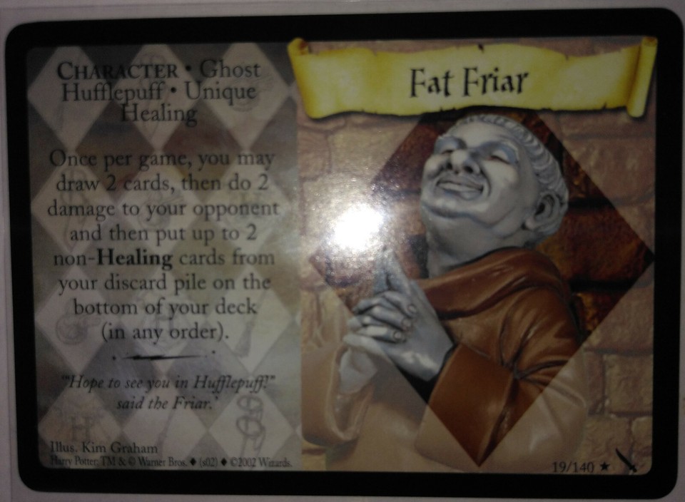 HARRY POTTER CHAMBER OF SECRETS TCG CCG Fat Friar 019 REG | eBay