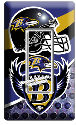 BALTIMORE RAVENS FOOTBALL TEAM 1 GFCI LIGHT SWITCH WALL PLATE MANCAVE ...