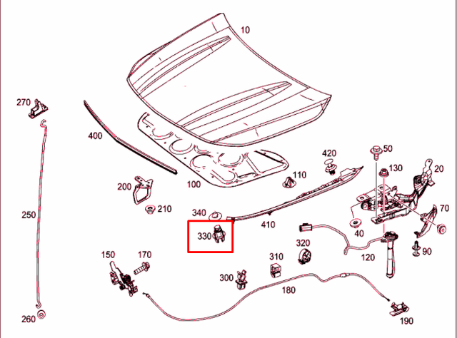 Genuine Mercedes-Benz GLK Bonnet Rubber Cushion Stop A0019981440 for ...