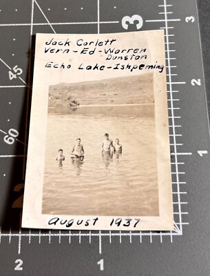 1930s Men SKINNY DIP Nude Swimming Echo Lake Marquette MI Vintage Gay ...