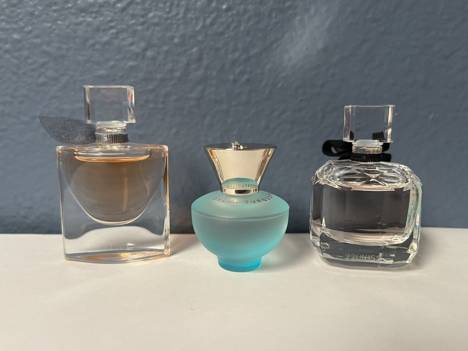 Designer High End Mix Perfume Travel Lot Mini Bottles LANCOME + VERSACE ...