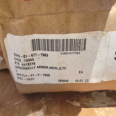 MILITARY ARMOR,HDW, JLTV 4419316 EQUIPMENT HARDWARE KIT 5340-01-677 ...